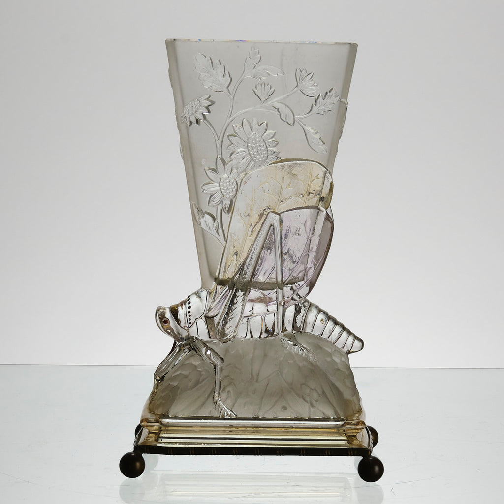 Baccarat Glass Bacarrat Glass Dragonfly Vase Hickmet Fine Arts