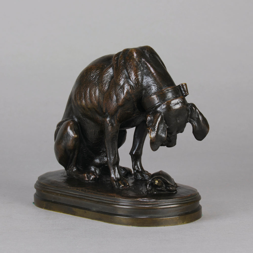 Animal Bronze - Alfred Jacquemart Chien et Tortue - Hickmet Fine Arts