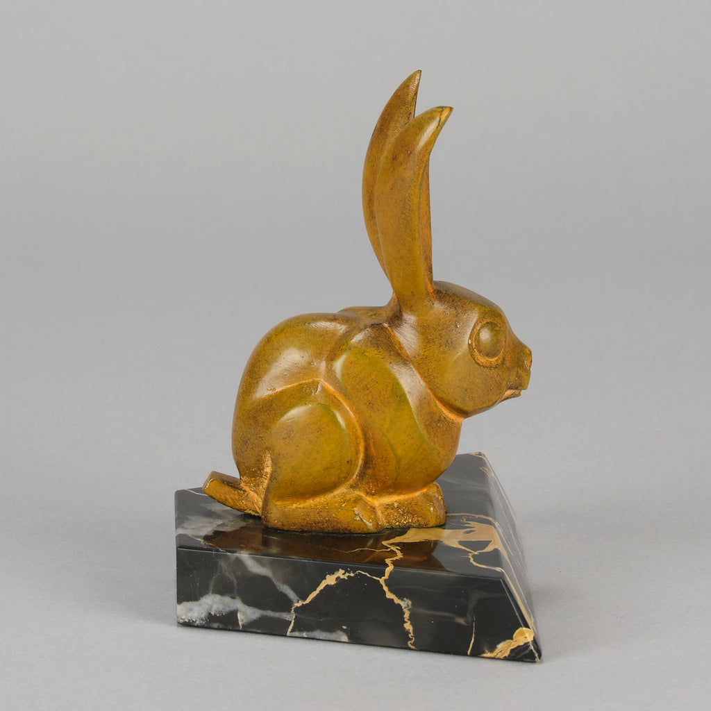 Alfred Jorel Bronze - Art Deco Bunny - Hickmet Fine Arts