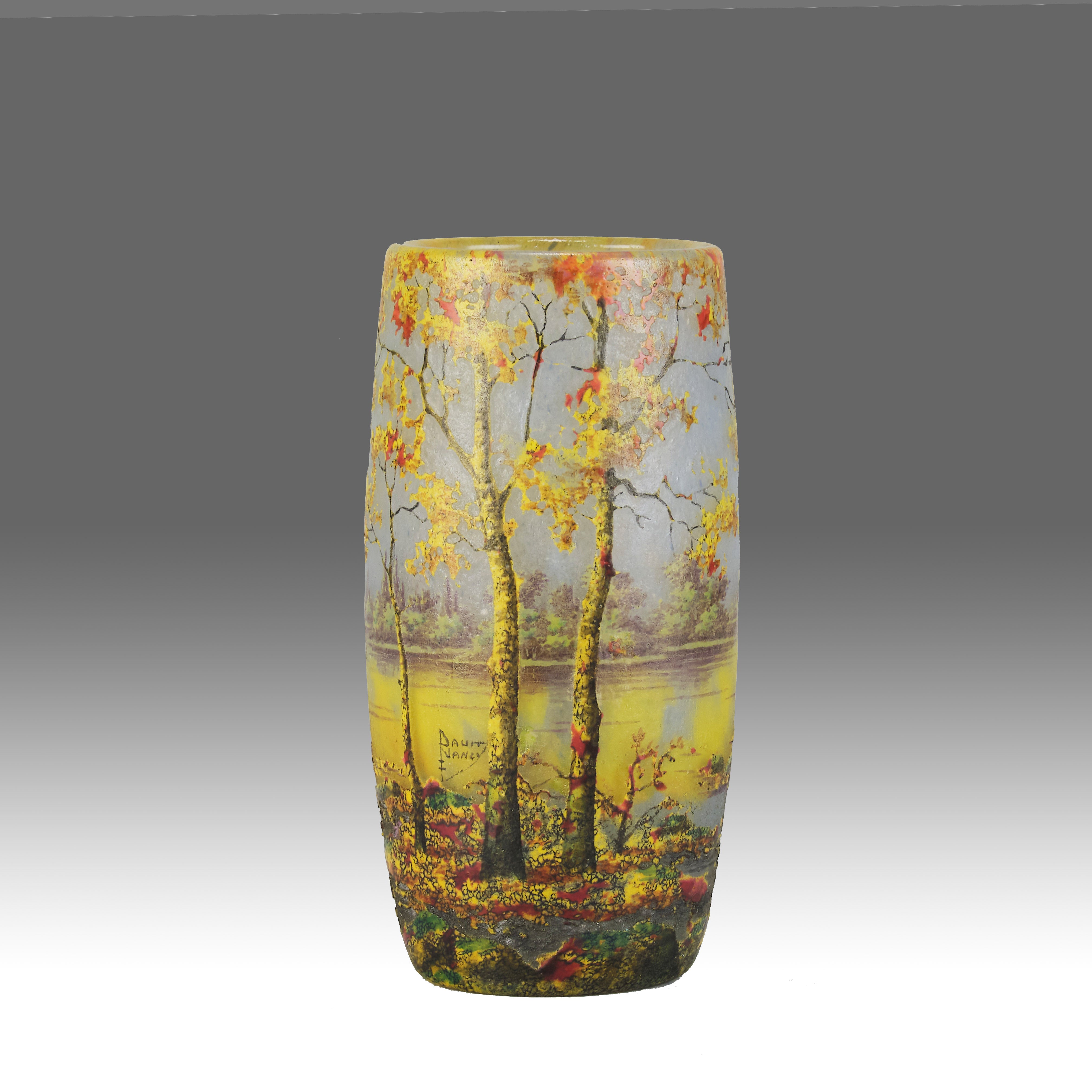 Daum Autumn Vase - Art Nouveau Glass - Hickmet Fine Arts