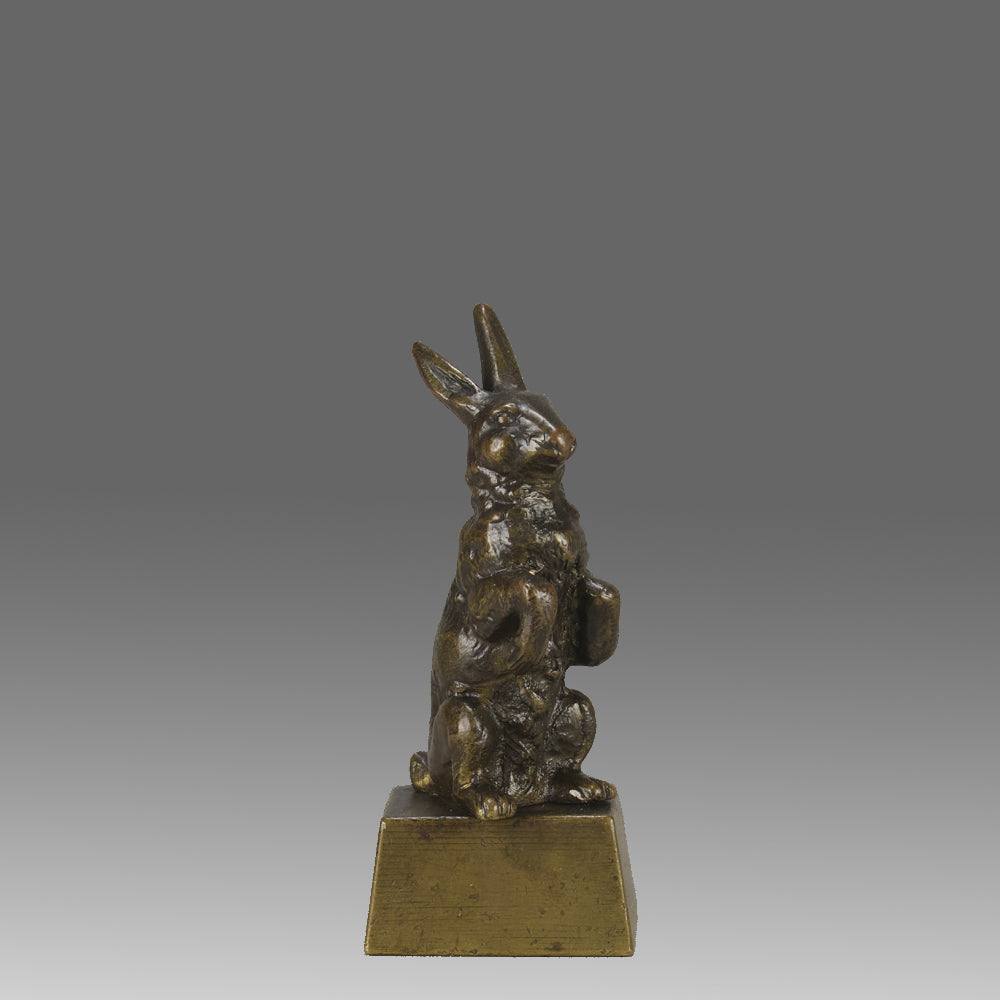 French Bronze - Standing Hare - Hickmet Fine Arts
