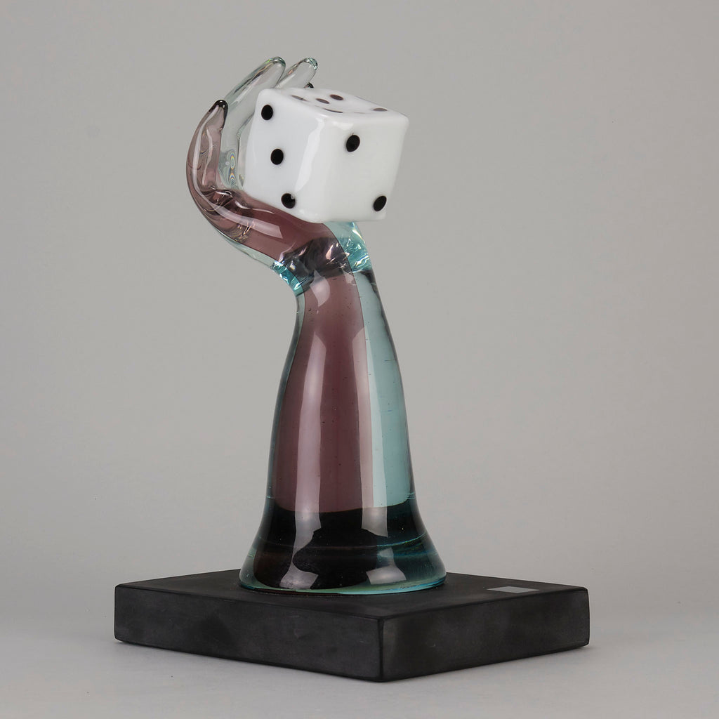 Murano Vetreria Glass Arm with Dice - Hickmet Fine Arts