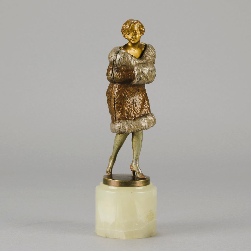 Fur Coat by Barner - Bronze Statues for Sale - Hickmet Fine Arts