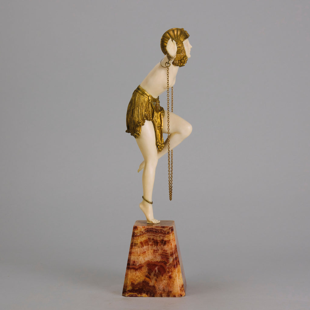 Chiparus Chain Dancer - Art Deco Bronze & Ivory -Chiparus Bronze ...