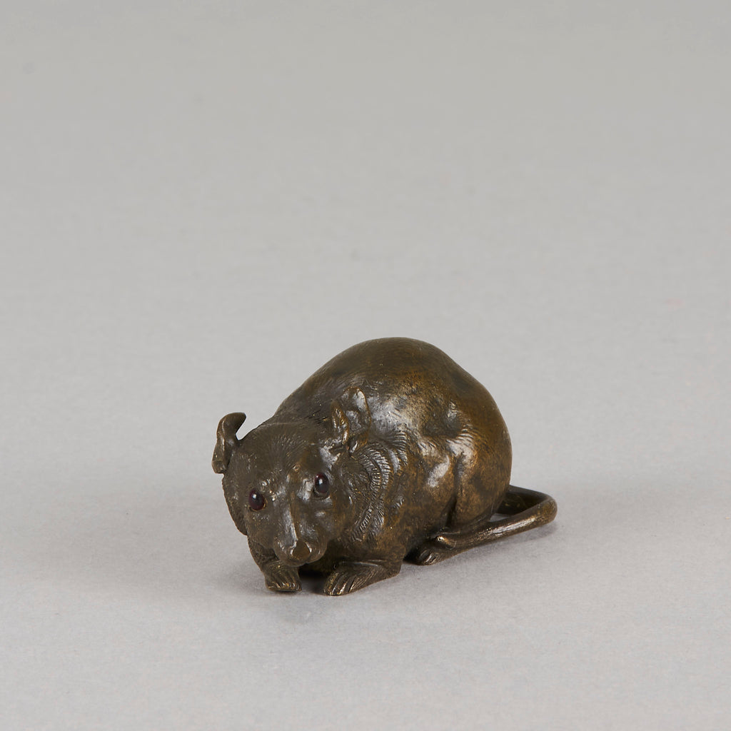 French Bronze Mouse - Hickmet Fine Arts