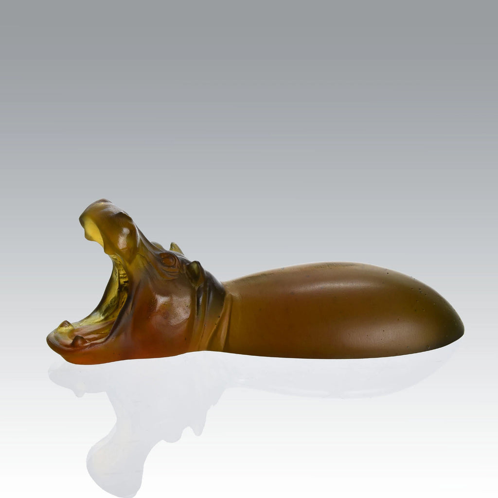 Daum Hippo - Daum Glass Paperweight - Hickmet Fine Arts