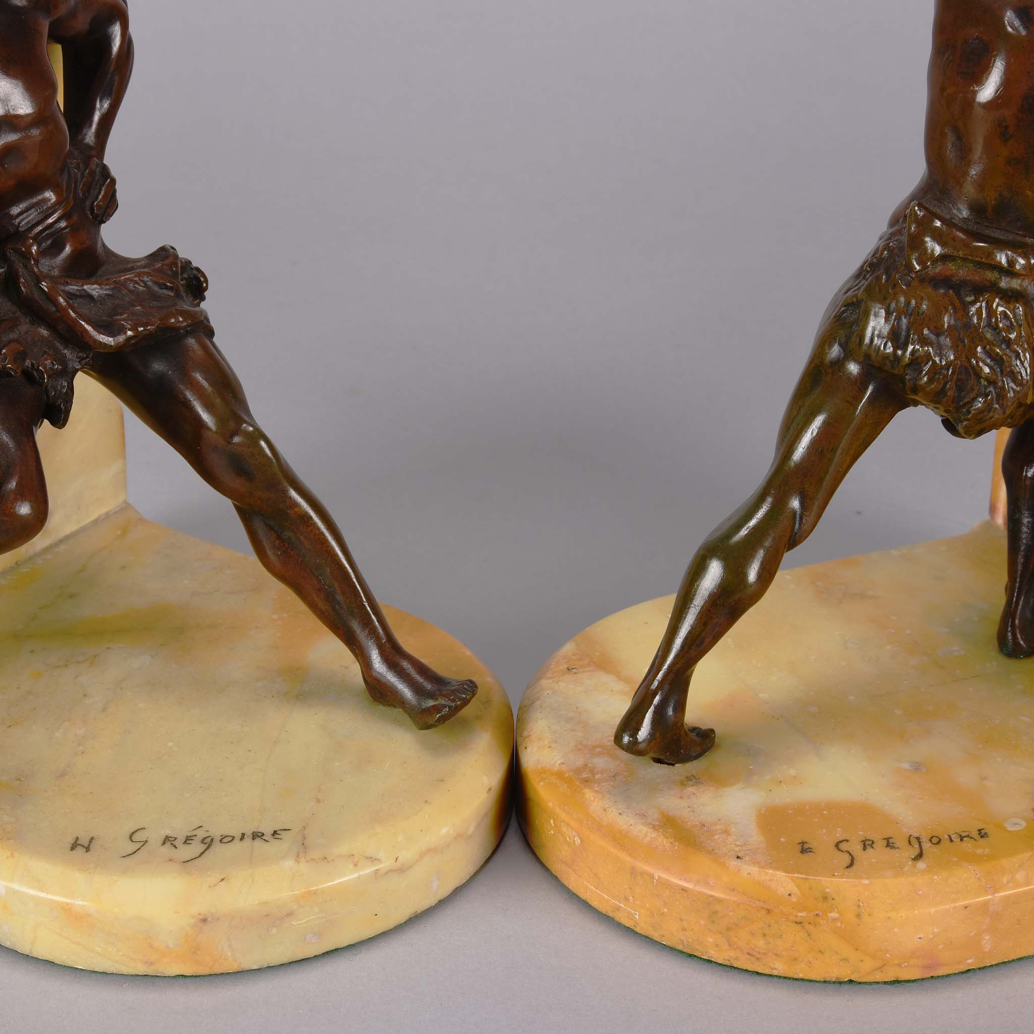 "Muscular Men Bookends" by Jean Gregoire