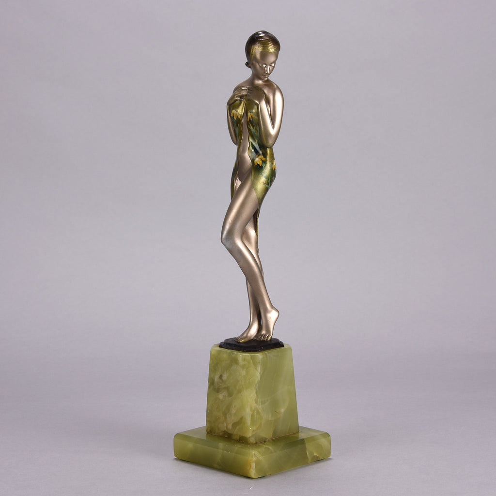 Josef Lorenzl Coy Lady - Lorenzl Bronze - Hickmet Fine Arts